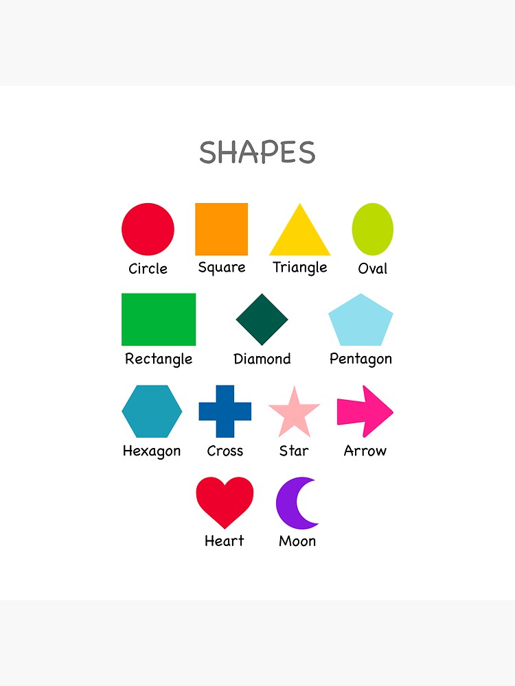 "Kids Educational - Shapes" Sticker for Sale by GrahamBaitson | Redbubble