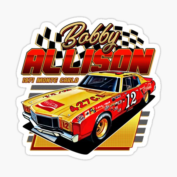 "Bobby Allison Nascar Champion 70s retro style" Sticker for Sale by ...