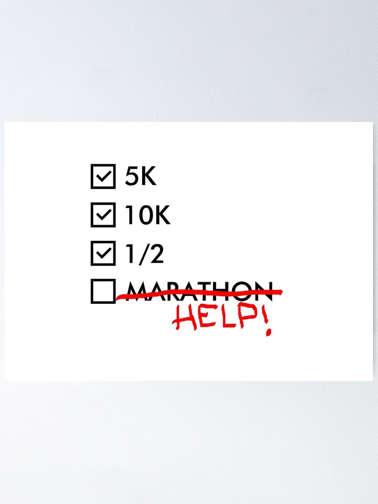 "Marathon Help" Poster by monclus | Redbubble