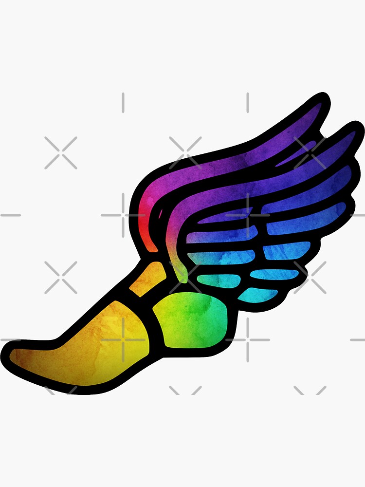 "Track Shoe - Rainbow" Sticker for Sale by AllisonDawn15 | Redbubble