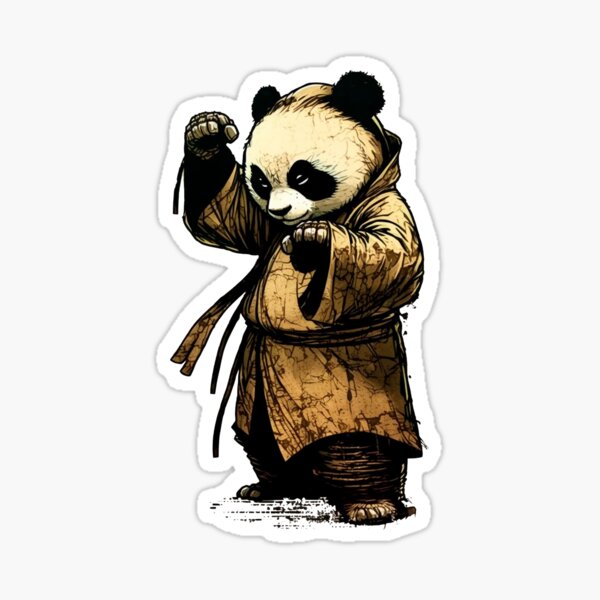 "Kung Fu Panda in Combat Stance" Sticker for Sale by Rcreekat | Redbubble