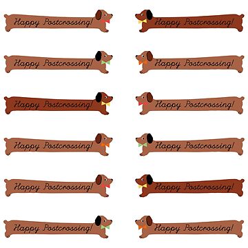 "Happy Postcrossing. Postcrossing Stickers. Dachshund Stickers. Wiener ...