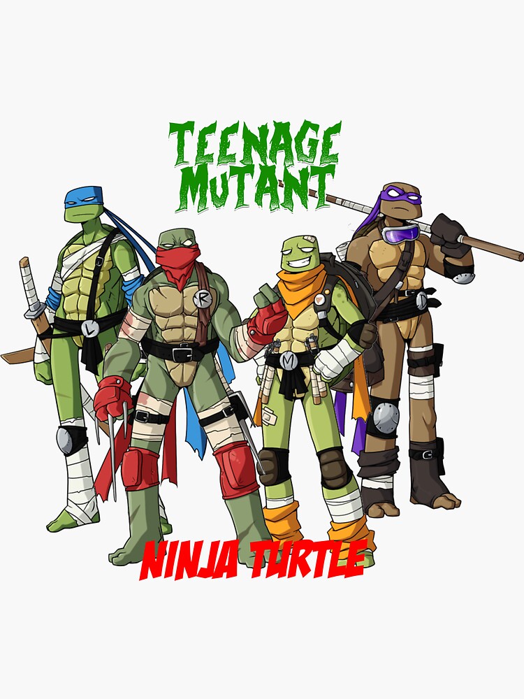 "Teenage Mutant Sticker Ninja Turtles Shirt" Sticker for Sale by ...