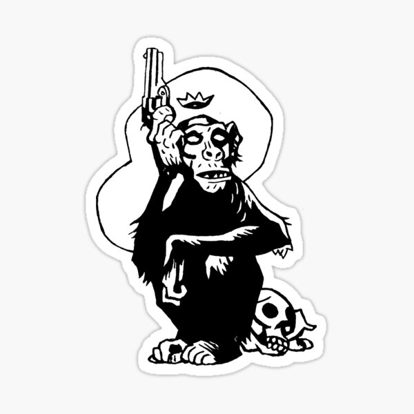"monkey" Sticker by SLUP- | Redbubble