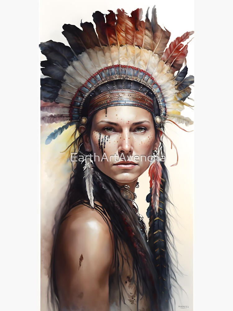 "Native American Indian" Sticker for Sale by EarthArtAvencha | Redbubble