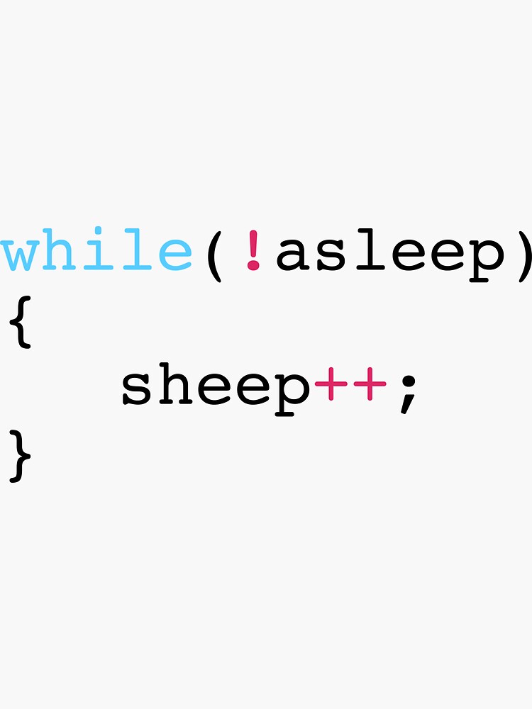 "Sleep in programming style STICKERS" Sticker for Sale by KeepOnCoding | Redbubble