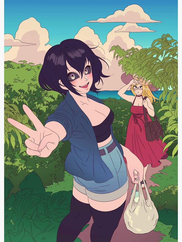 "Fusui and Kaede taking a summer trip" Sticker for Sale by phiritspone | Redbubble