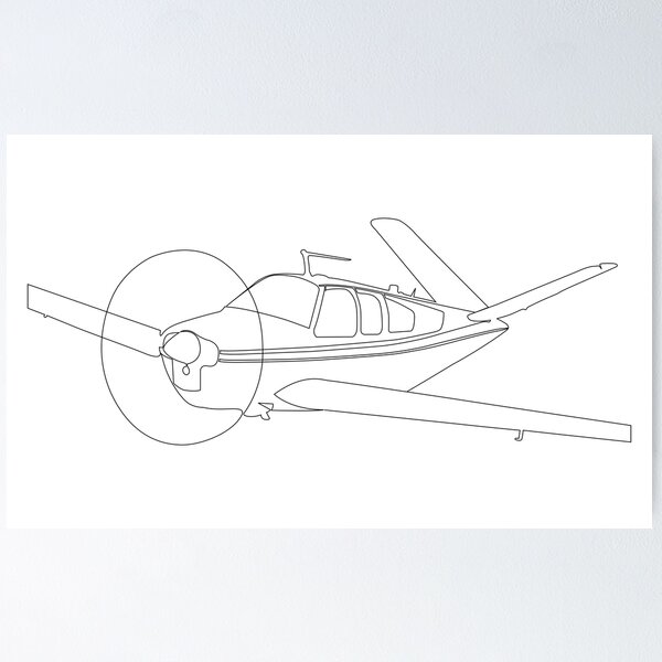 "Beechcraft Bonanza (BE35)" Poster for Sale by Planesaint | Redbubble