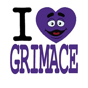 "i love grimace" Sticker for Sale by miaquags | Redbubble