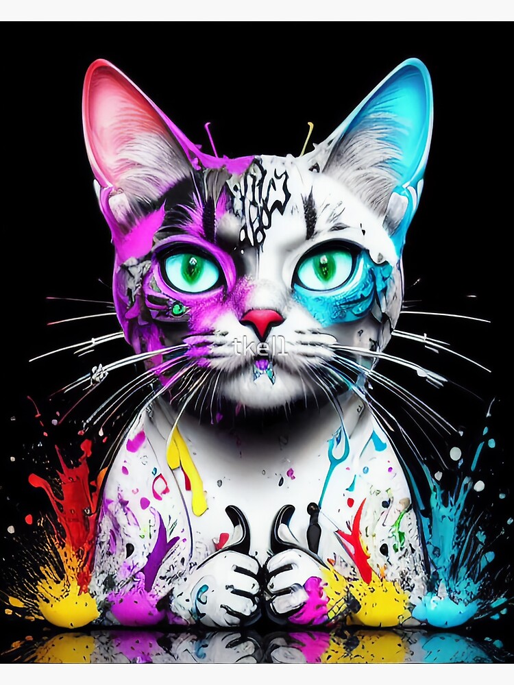 "Cool Cat - Splash Art" Poster for Sale by tkel1 | Redbubble