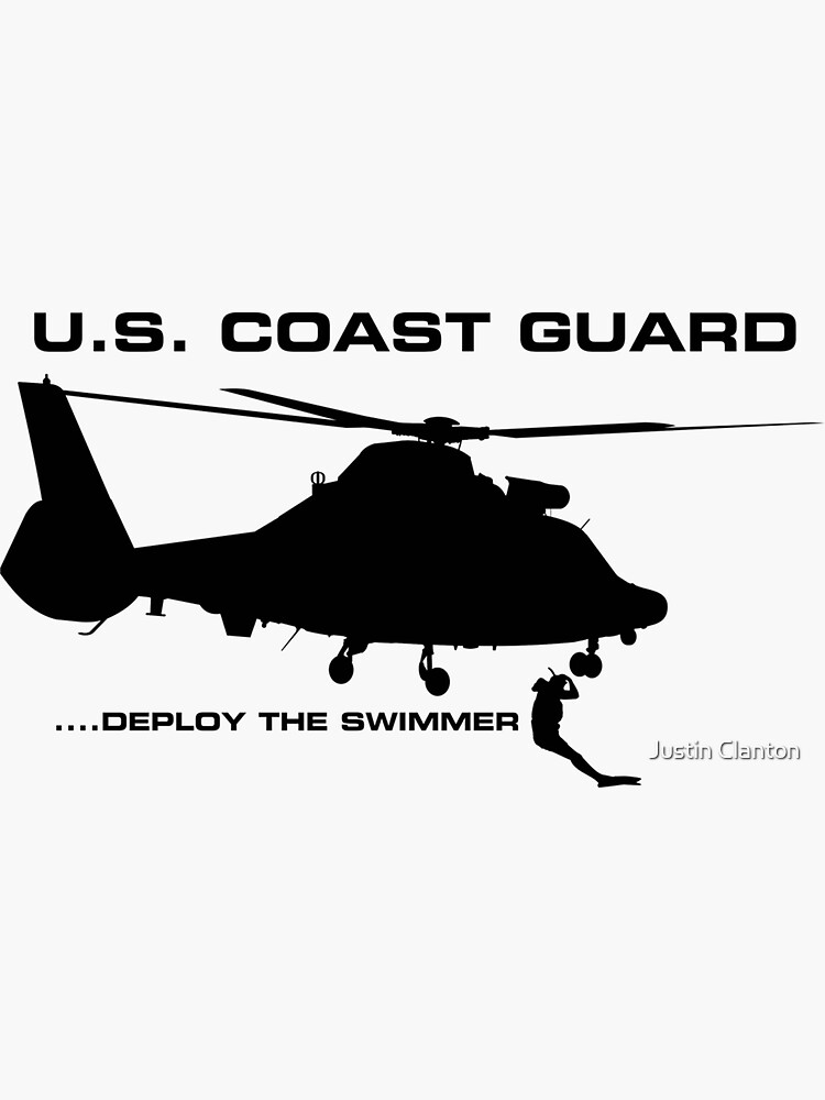 "Coast Gaurd SAR Deploy The Swimmer" Sticker for Sale by Justin Clanton ...