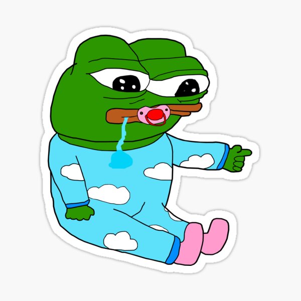"Rare Cute Baby Pepe" Sticker for Sale by Slav-Art | Redbubble