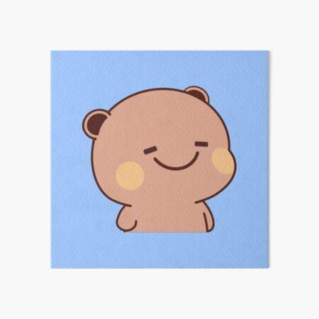 "DuDu’s smile! Cute Happy DuDu Brownie Bear face ️" Art Board Print for ...