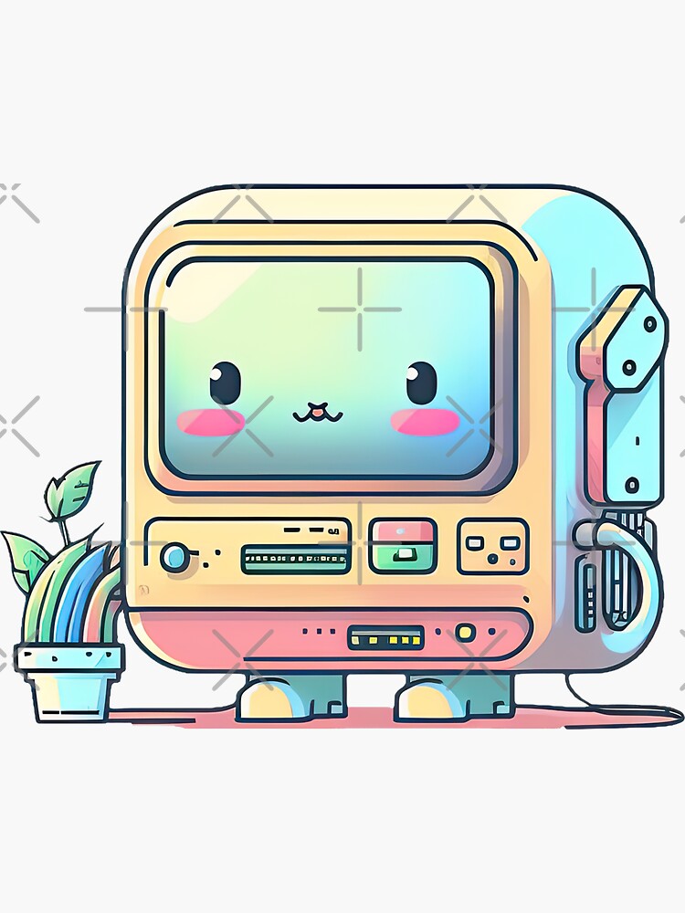 "Cute Office PC Quantum Computing AI" Sticker for Sale by ultra-cute ...