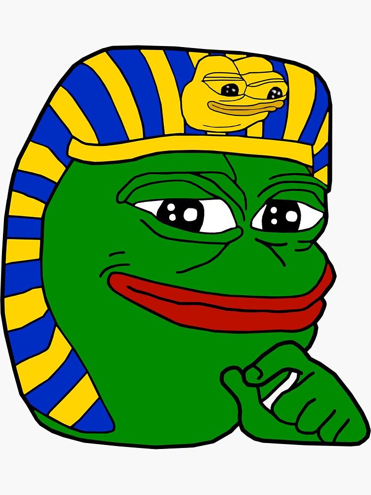 "Ancient Egyptian Pepe Pharaoh " Sticker for Sale by Slav-Art | Redbubble