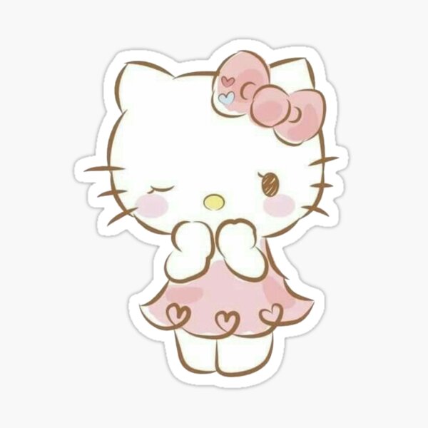 "coquette kitty sticker" Sticker for Sale by puzzpump | Redbubble