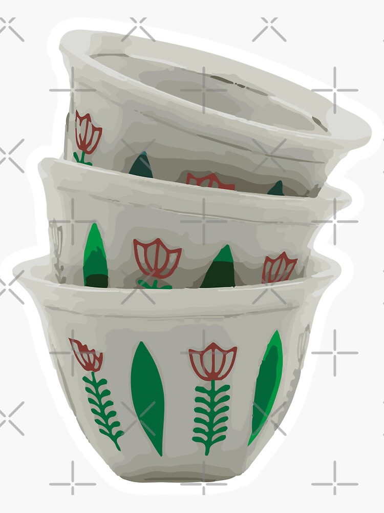 "Lebanese Coffee Cups" Sticker for Sale by OudiTheUnicorn | Redbubble