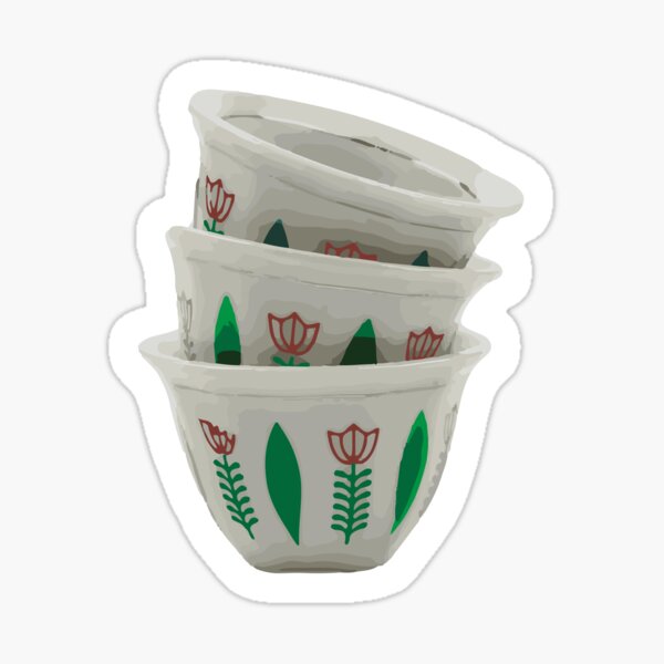 "Lebanese Coffee Cups" Sticker for Sale by OudiTheUnicorn | Redbubble