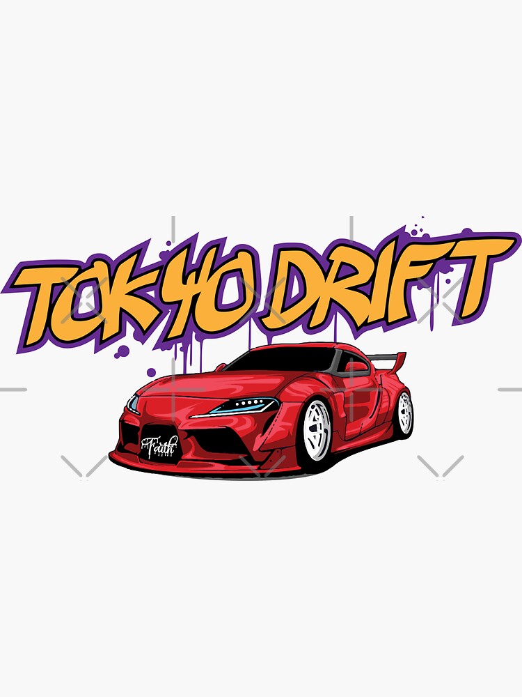 TOKYO DRIFT red car Sticker