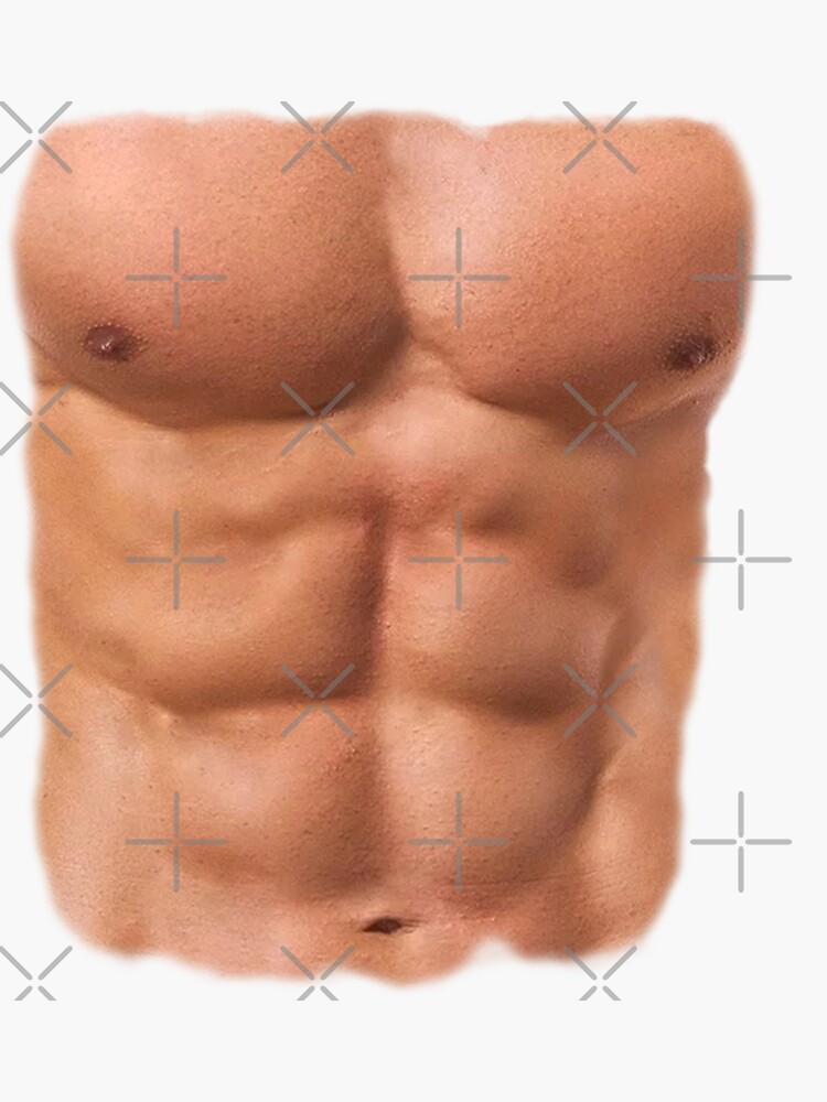 "Muscle Man six Pack abs" Sticker for Sale by Willem Horinga | Redbubble
