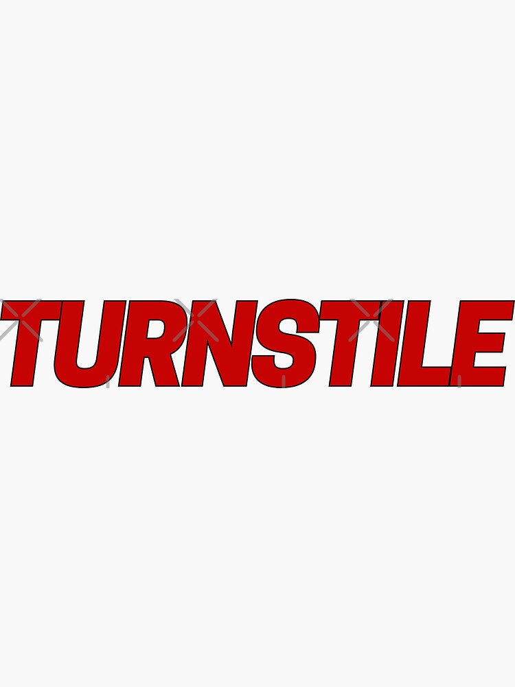 "Turnstile in Red" Sticker for Sale by Jinggalamun | Redbubble