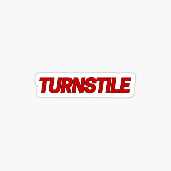"Turnstile in Red" Sticker for Sale by Jinggalamun | Redbubble