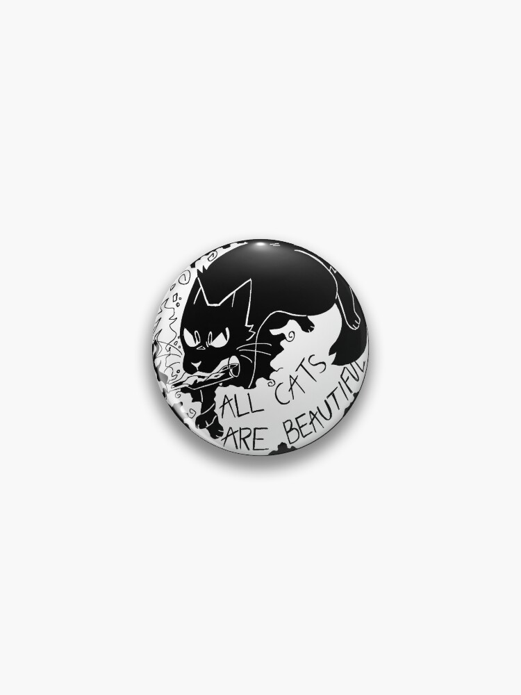 "ACAB Anarchist Cat" Pin for Sale by WinterBirdi | Redbubble