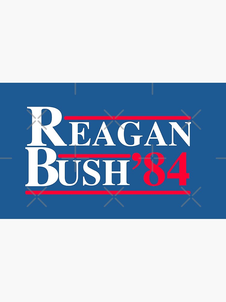"Reagan Bush '84 Retro Logo Red White Blue Election Ronald George 1984 ...