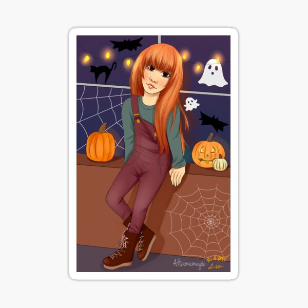 "Month Characters: October" Sticker for Sale by AHcomicmagic | Redbubble