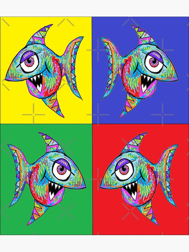 "cool pop art brilliant fish" Poster for Sale by LowEndGraphics | Redbubble