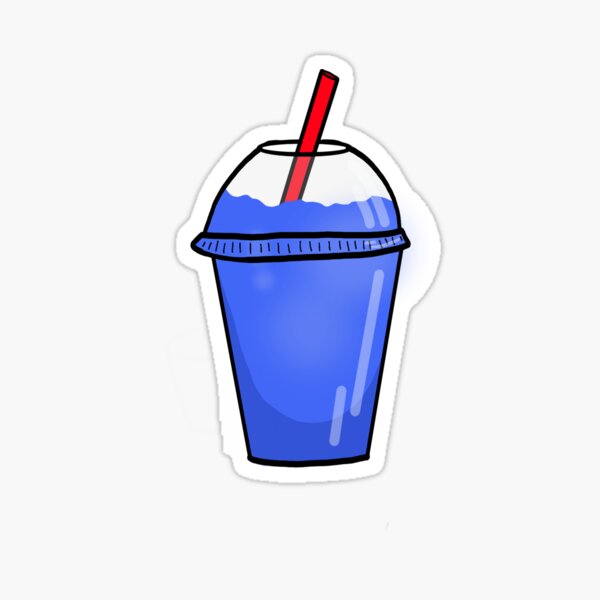"Blue Raspberry Slushie" Sticker by Courtcc | Redbubble