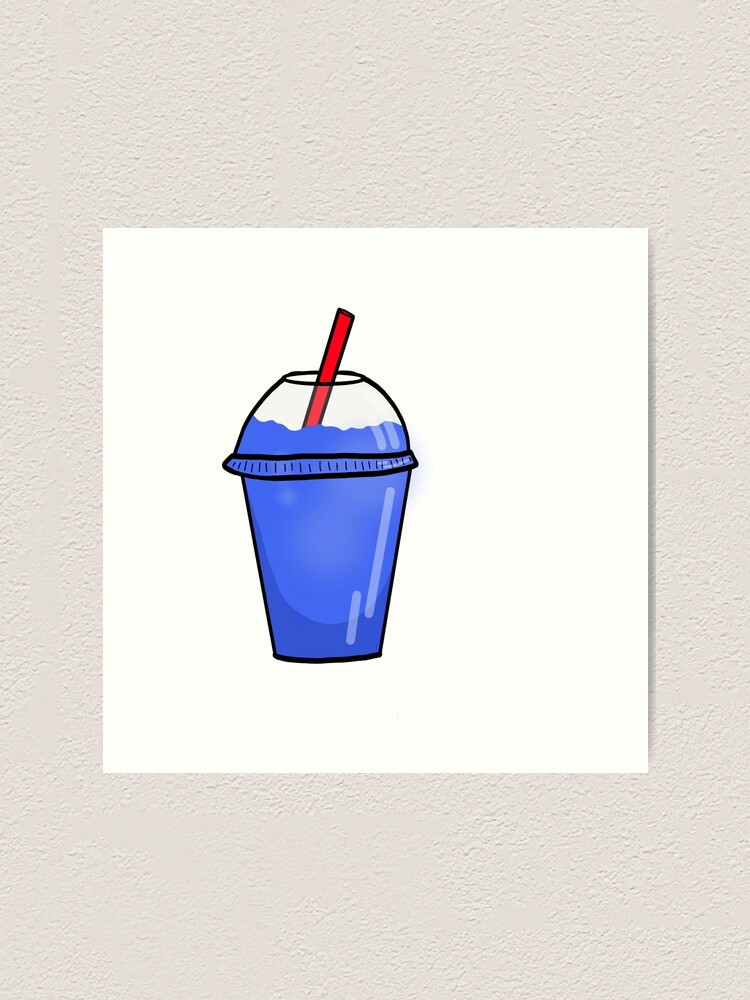 "Blue Raspberry Slushie" Art Print by Courtcc | Redbubble