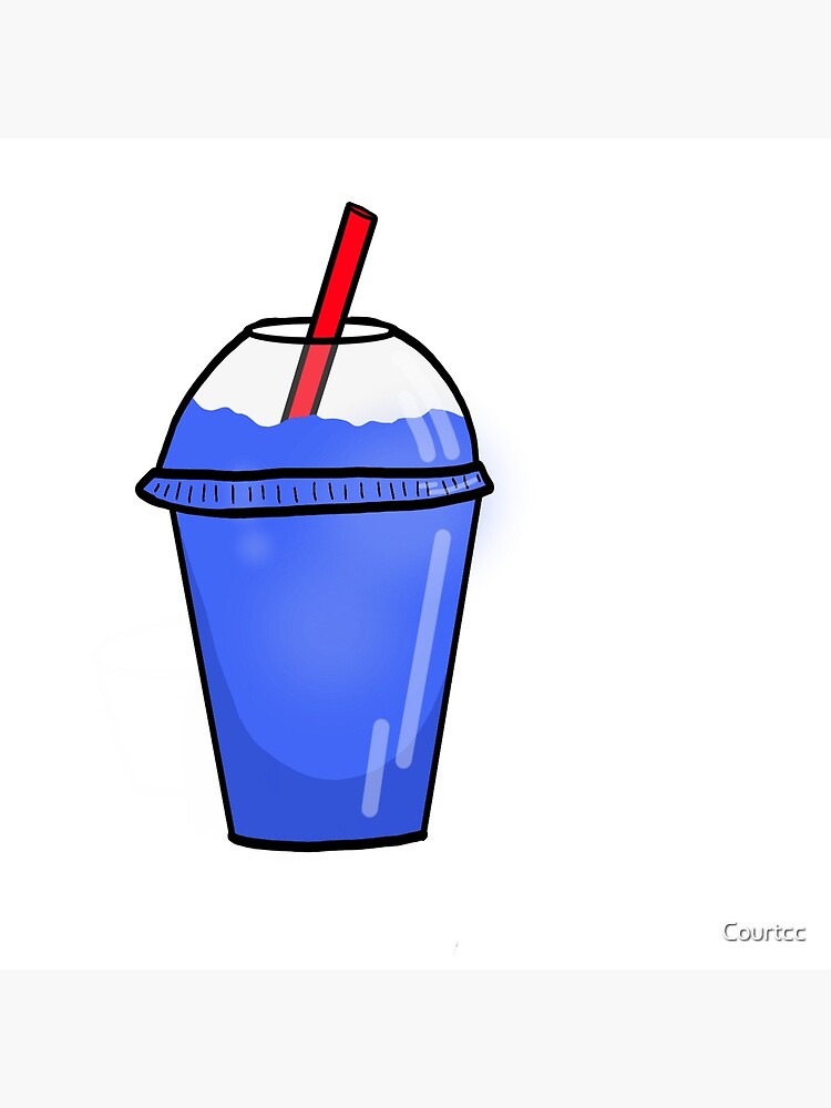 "Blue Raspberry Slushie" Art Print by Courtcc | Redbubble