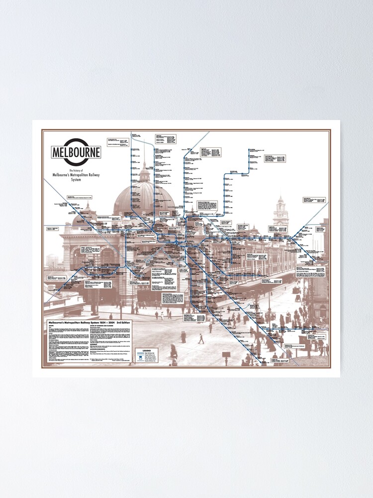 "The History of Melbourne's Railway System 3rd edition" Poster for Sale ...