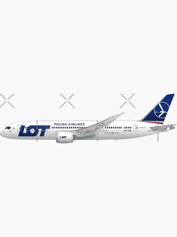 "LOT Polish Airlines Boeing 787-8 Dreamliner" Sticker for Sale by ...