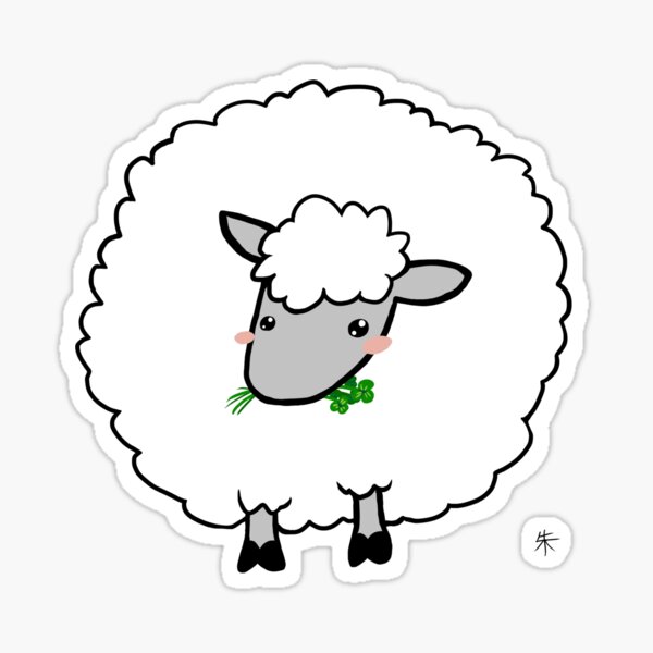 "Sheepy Sheep" Sticker by Shukura | Redbubble
