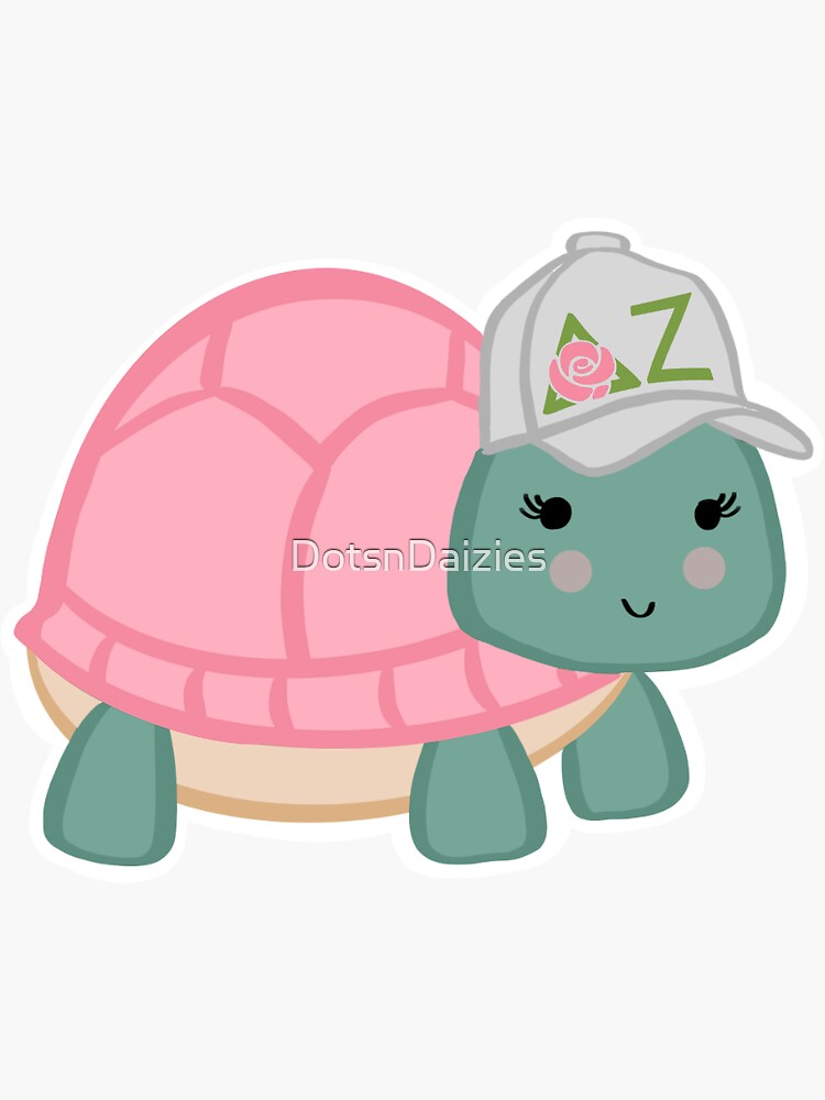 "Delta Zeta Turtle" Sticker for Sale by DotsnDaizies | Redbubble