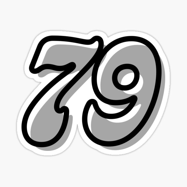 "Number 79" Sticker for Sale by mankindvm | Redbubble
