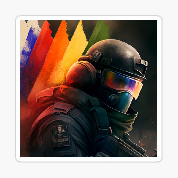 "Rainbow six siege soldier" Sticker for Sale by Asendar1 | Redbubble