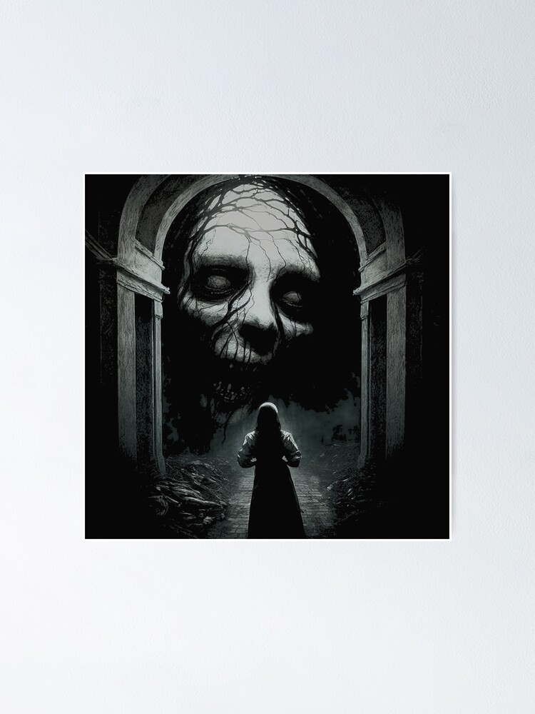 "Dark horror depressive art, black, doom, metal, dsbm" Poster for Sale ...