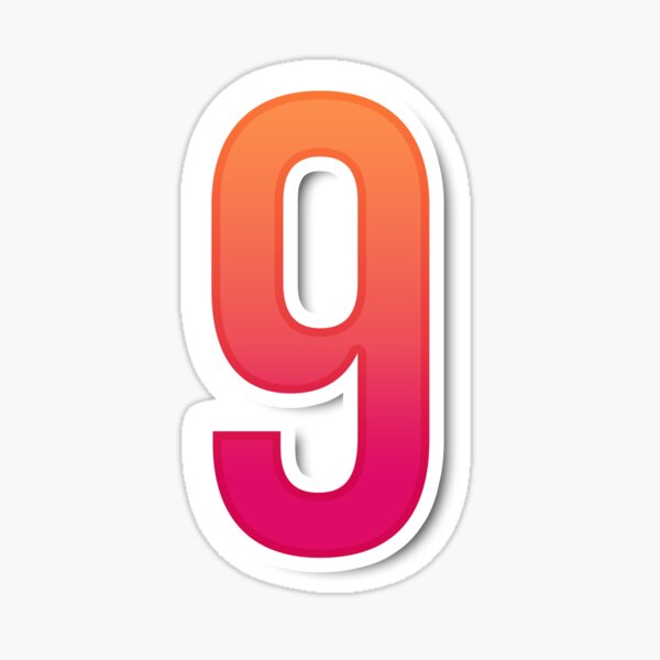 Number 9 Stickers | Redbubble