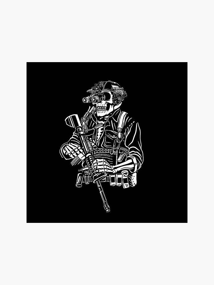 "tactical military skeleton with nightvision and m4 give me that nod ...
