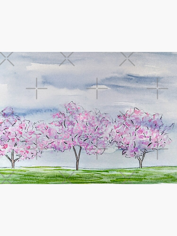 "Magnolia Trees in Stormy Spring " Sticker for Sale by EtegamiJourney ...