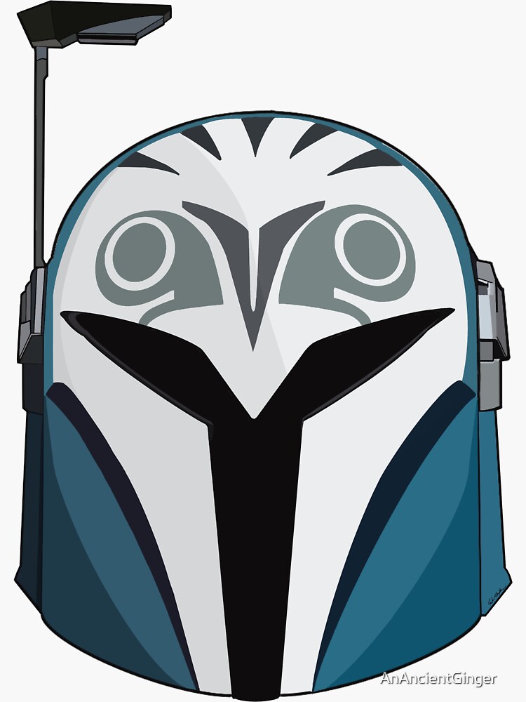 "Bo Katan Helmet" Sticker for Sale by AnAncientGinger | Redbubble