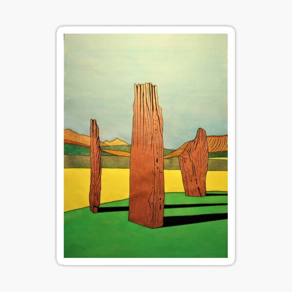 "Machrie Moor Stone circles, Arran" Sticker by Bladup | Redbubble