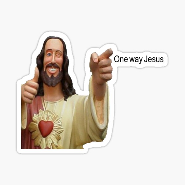 "One way jesus" Sticker for Sale by EpicCreation | Redbubble