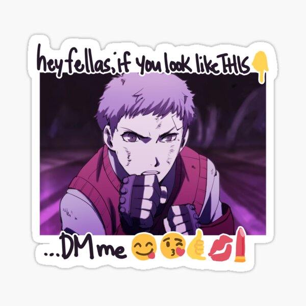 "hey fellas" Sticker for Sale by noctileuca | Redbubble