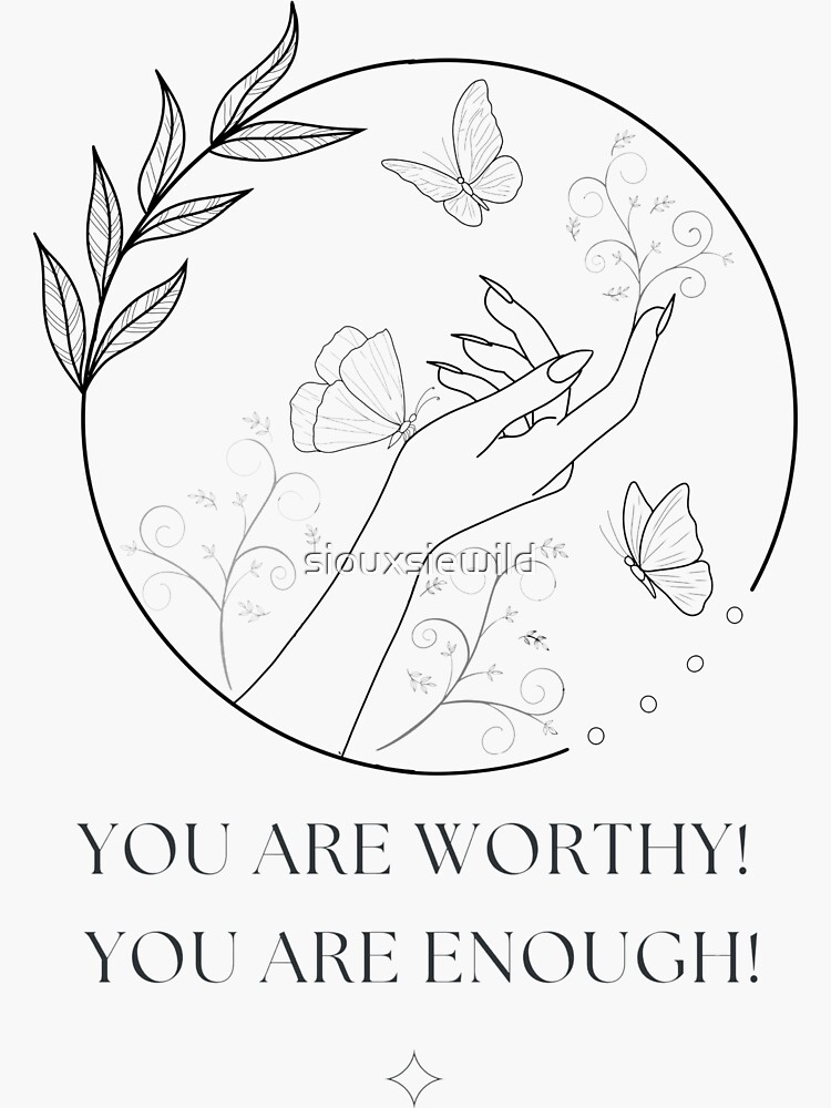 "Colour me, You are worthy and enough Celestial, mental heath, self ...