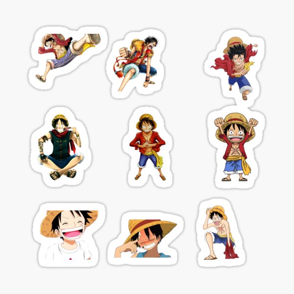 "monkey d luffy pack" Sticker for Sale by vensoos | Redbubble