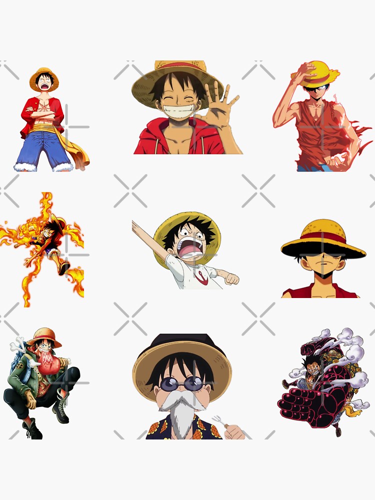 " monkey d luffy pack" Sticker for Sale by vensoos | Redbubble